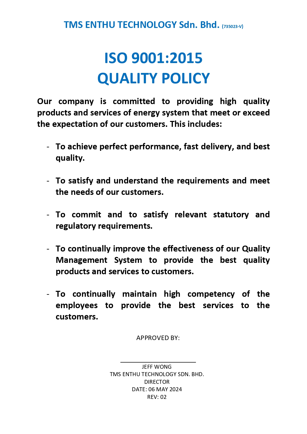 Certification – TMS Enthu Technology